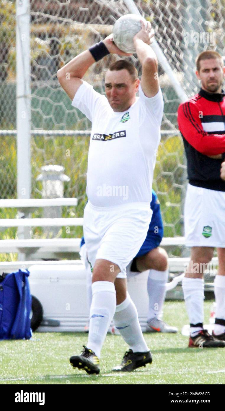 Former professional footballer and actor Vinnie Jones, 46, enjoys his ...