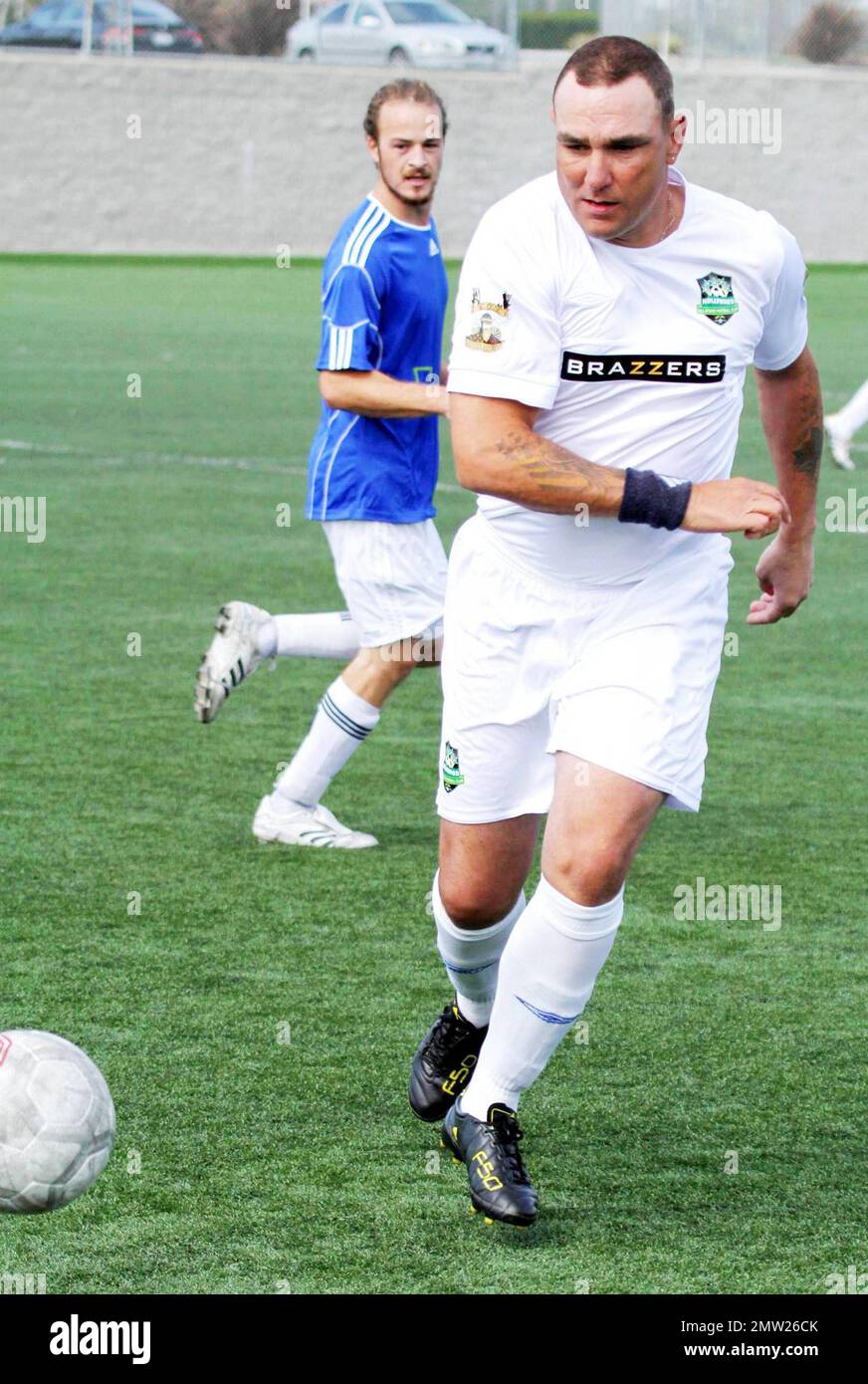 Former professional footballer and actor Vinnie Jones, 46, enjoys his ...