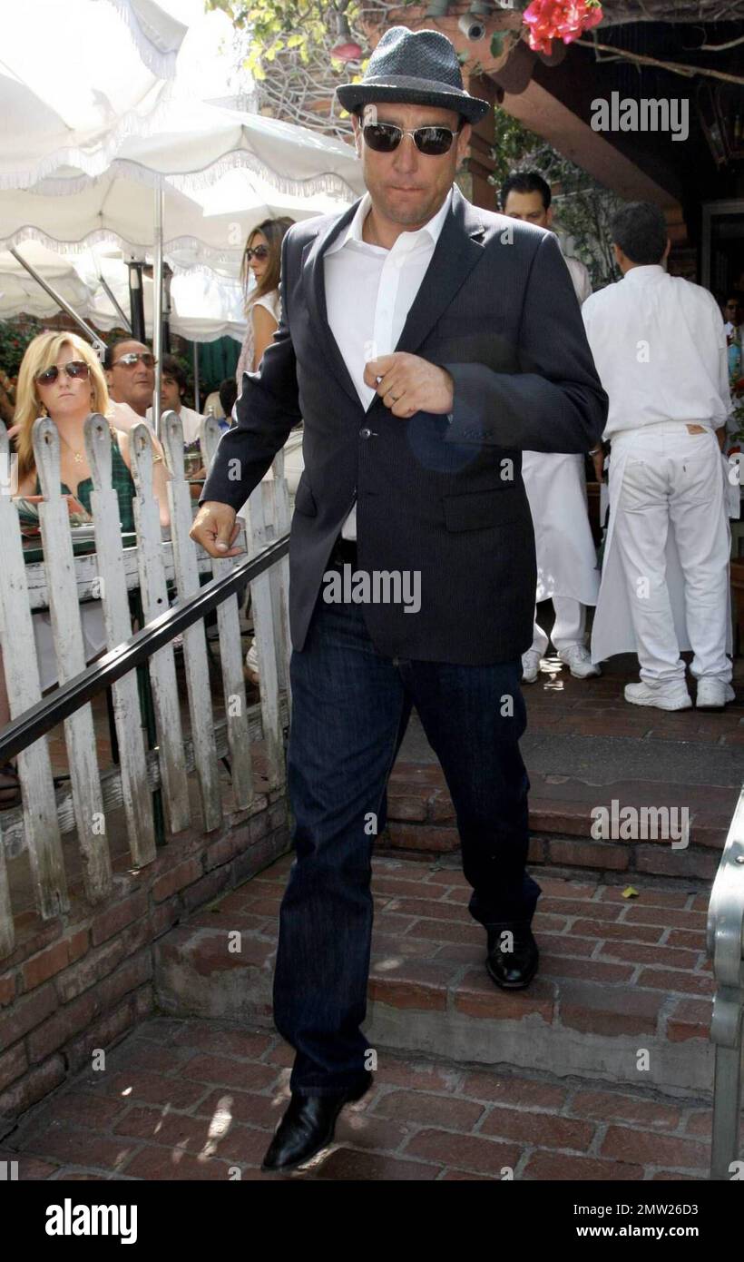 - Vinnie Jones looks dapper in a hat, shades and blazer as he leaves ...