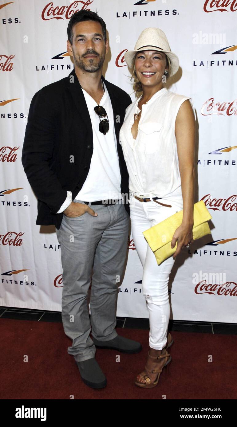 Eddie Cibrian and LeAnn Rimes at the Signature LA Fitness Grand Opening ...
