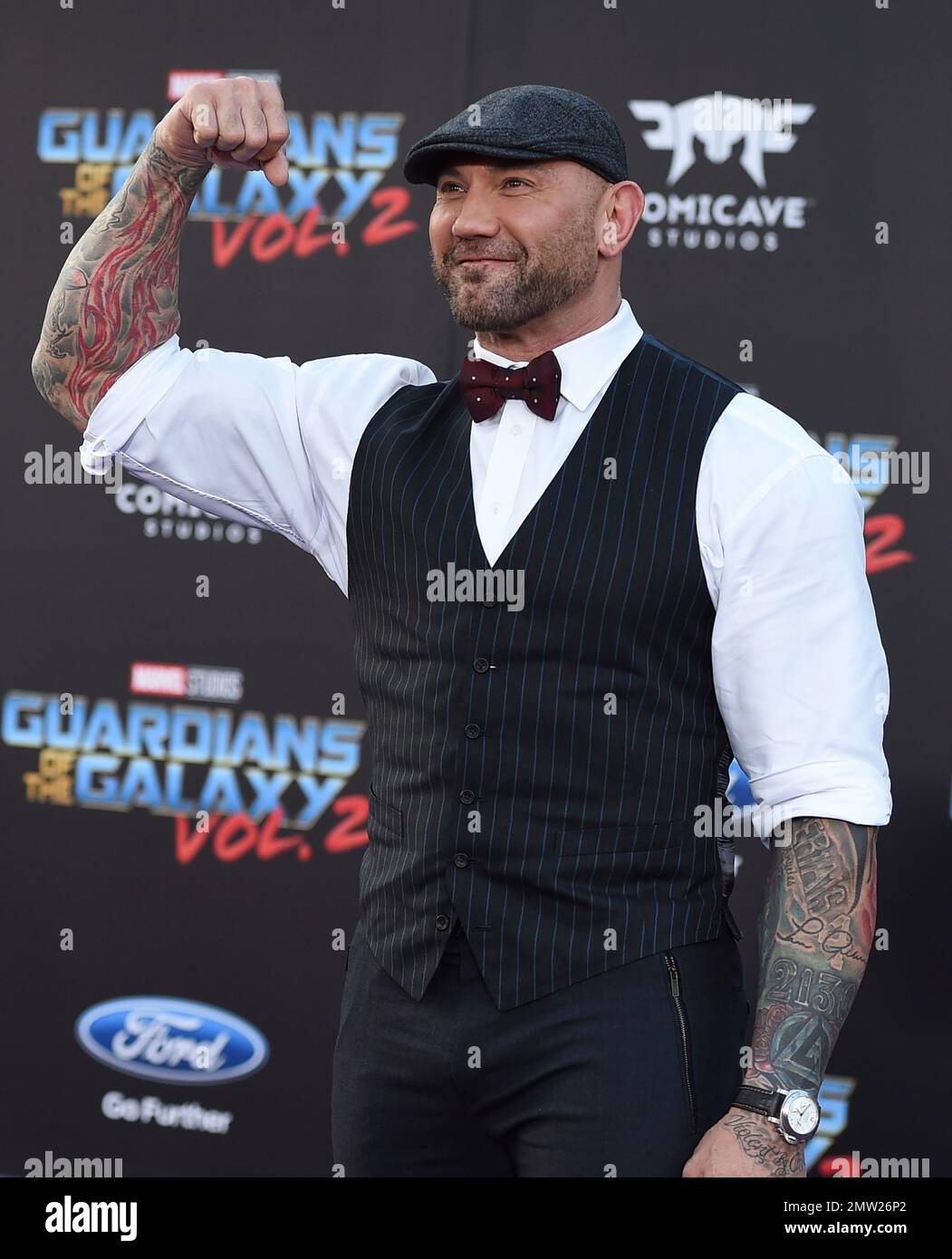 Dave Bautista arrives at the world premiere of "Guardians of the Galaxy ...