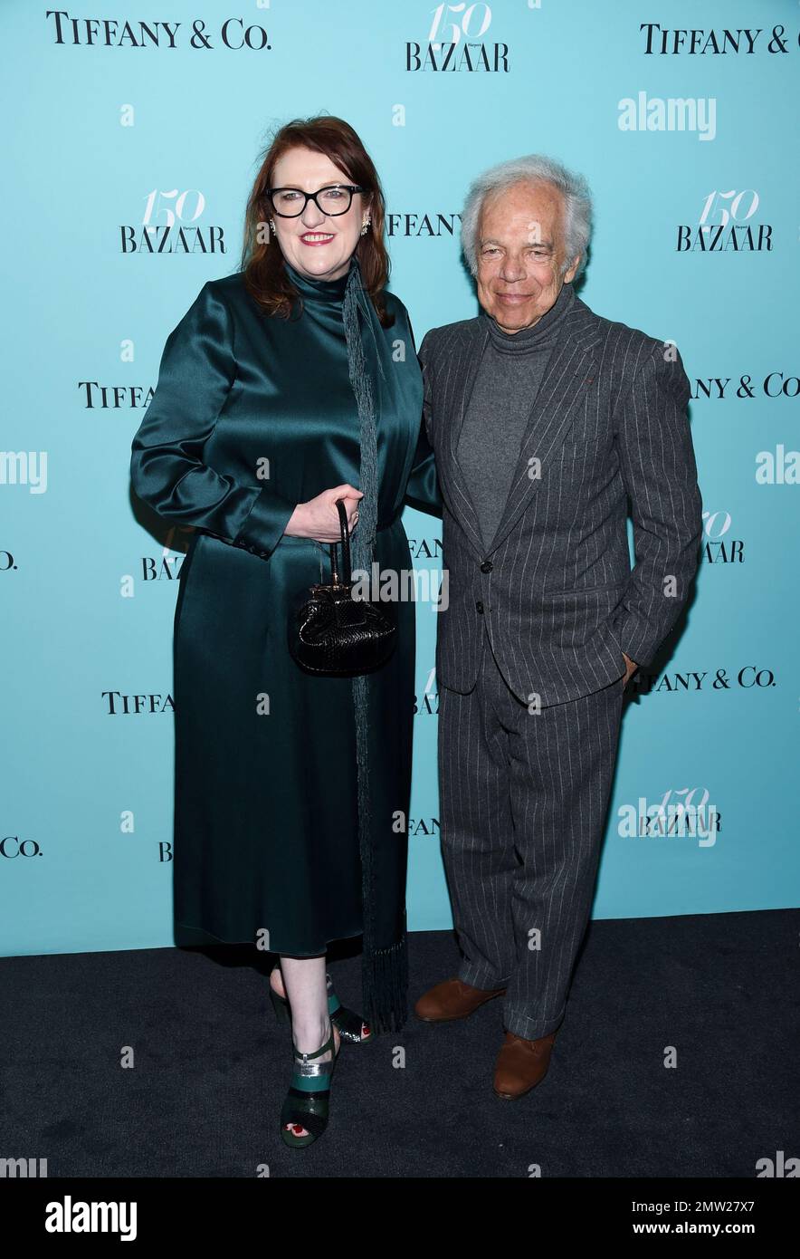 Harper's editor-in-chief Glenda Bailey and designer Ralph Lauren attend ...