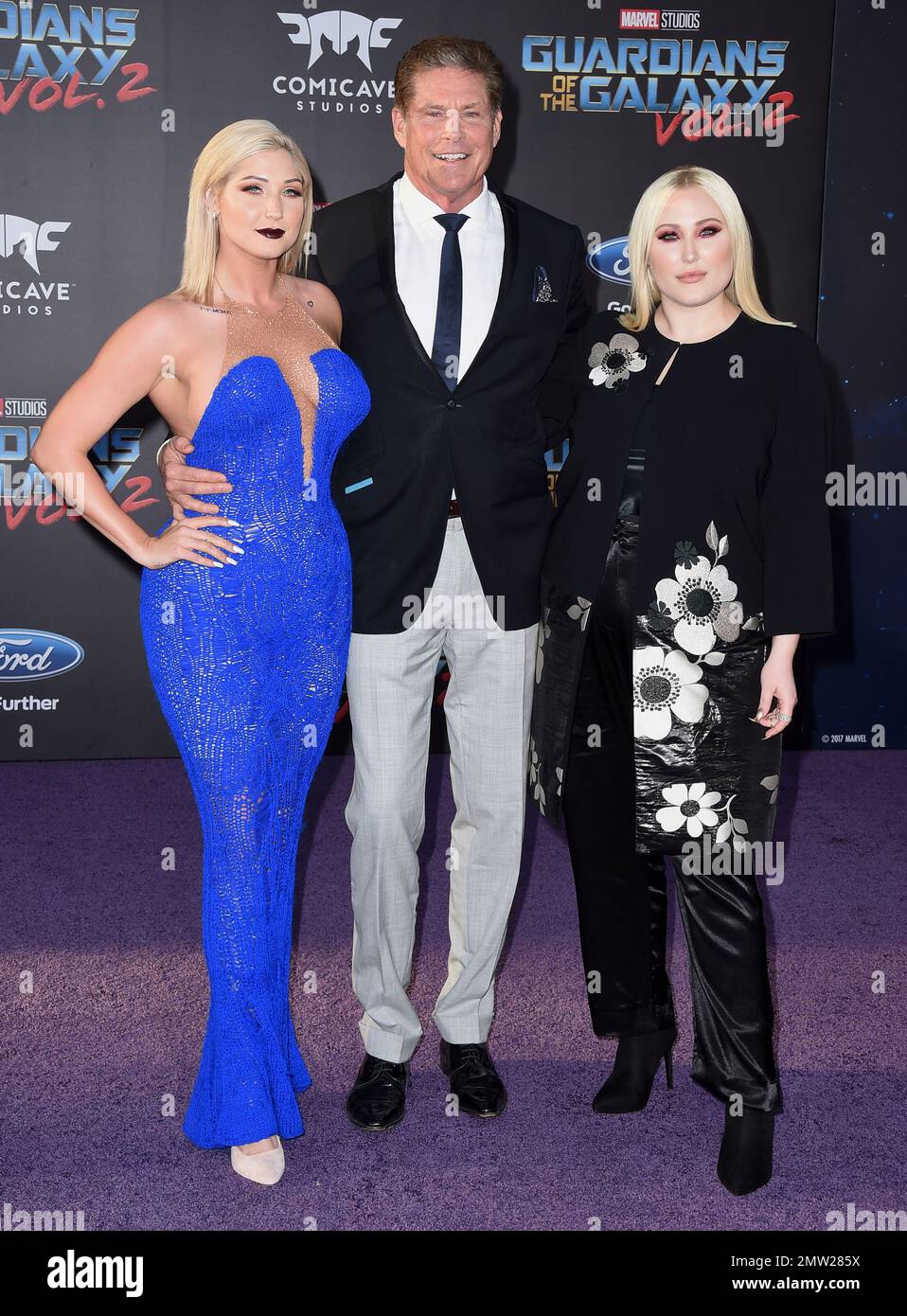 David Hasselhoff, center, and his daughters, left, Taylor Ann ...