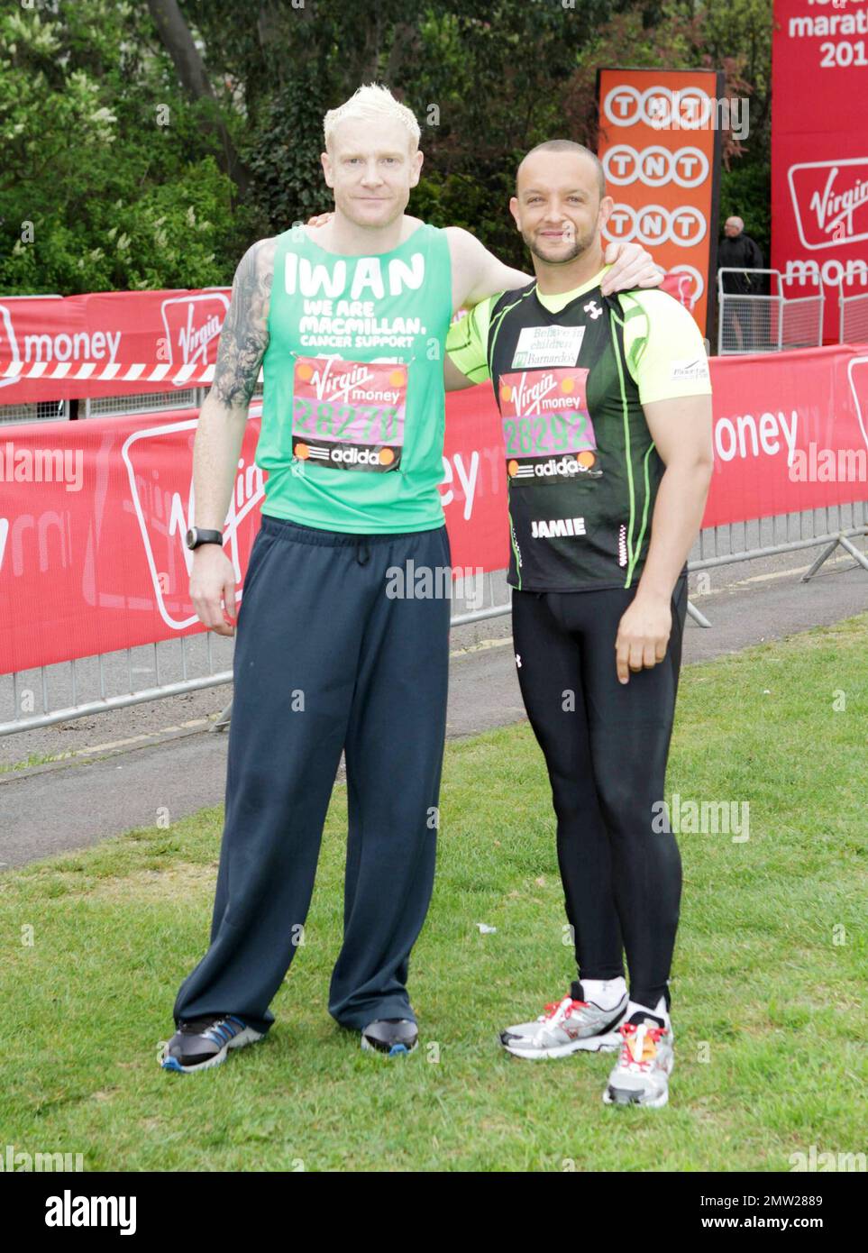 Iwan Thomas and Jamie Baulch pose for photographers at the celebrity ...