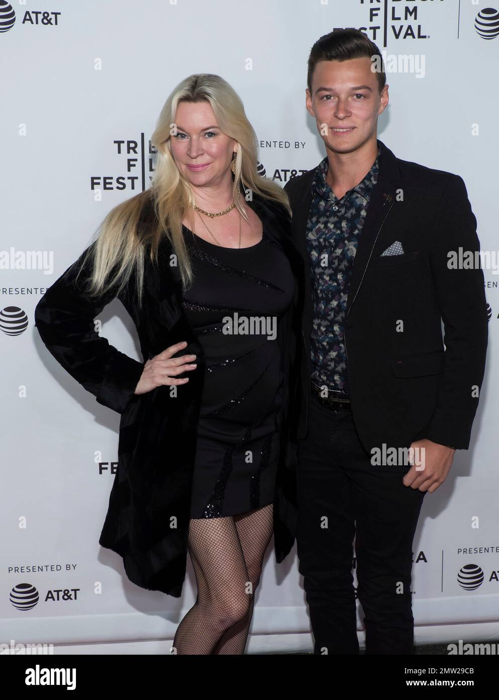 Jackie Siegel and son David Siegel attend the world premiere of "Clive ...