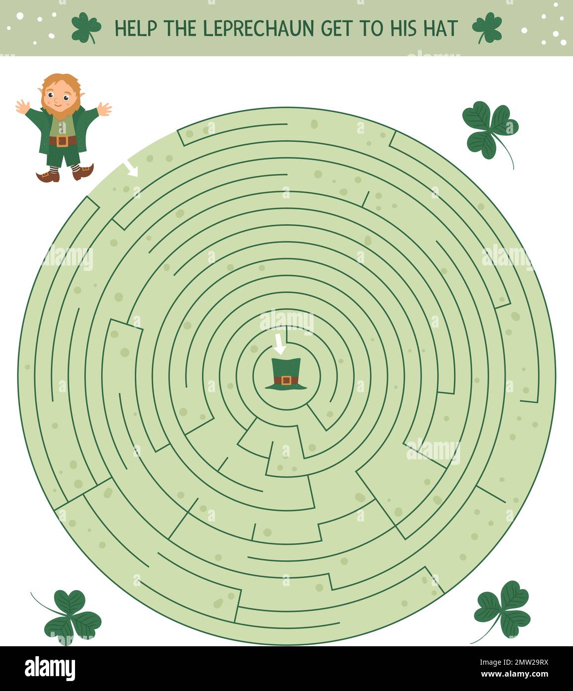 The shamrock puzzle Stock Vector Images - Alamy