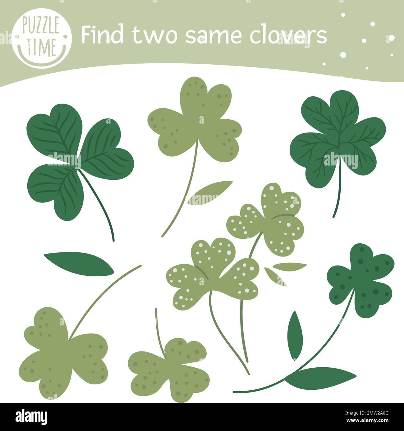 Trefoil leaves Stock Vector Images - Alamy