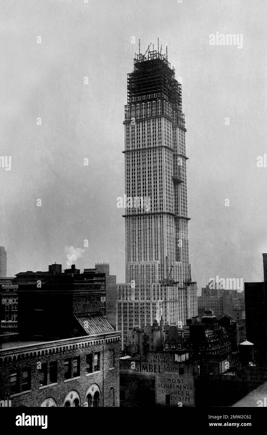 The Empire State Building in New York City is shown after the steel ...
