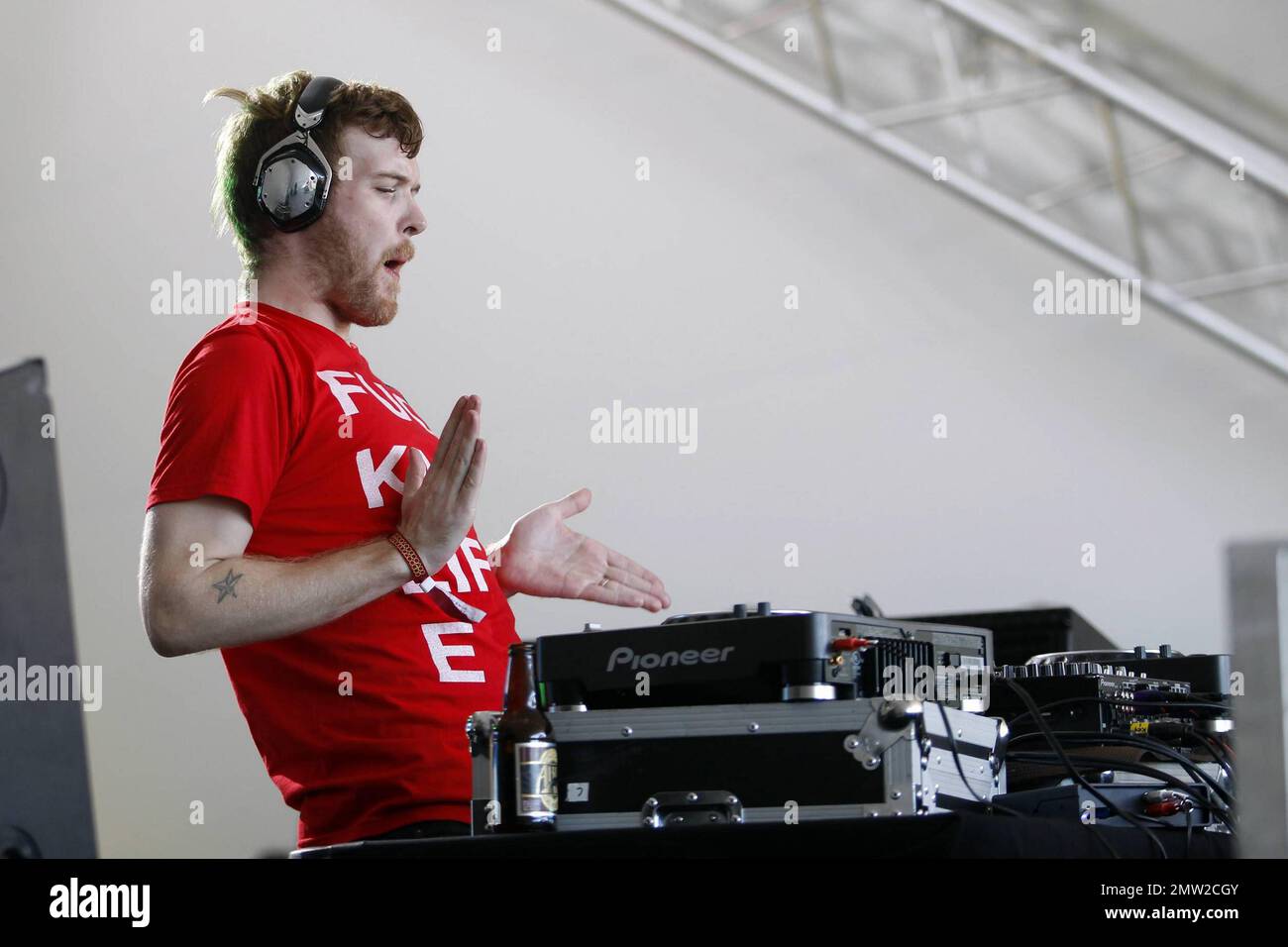 British DJ Rusko (aka Christopher Mercer) performs live during day one ...