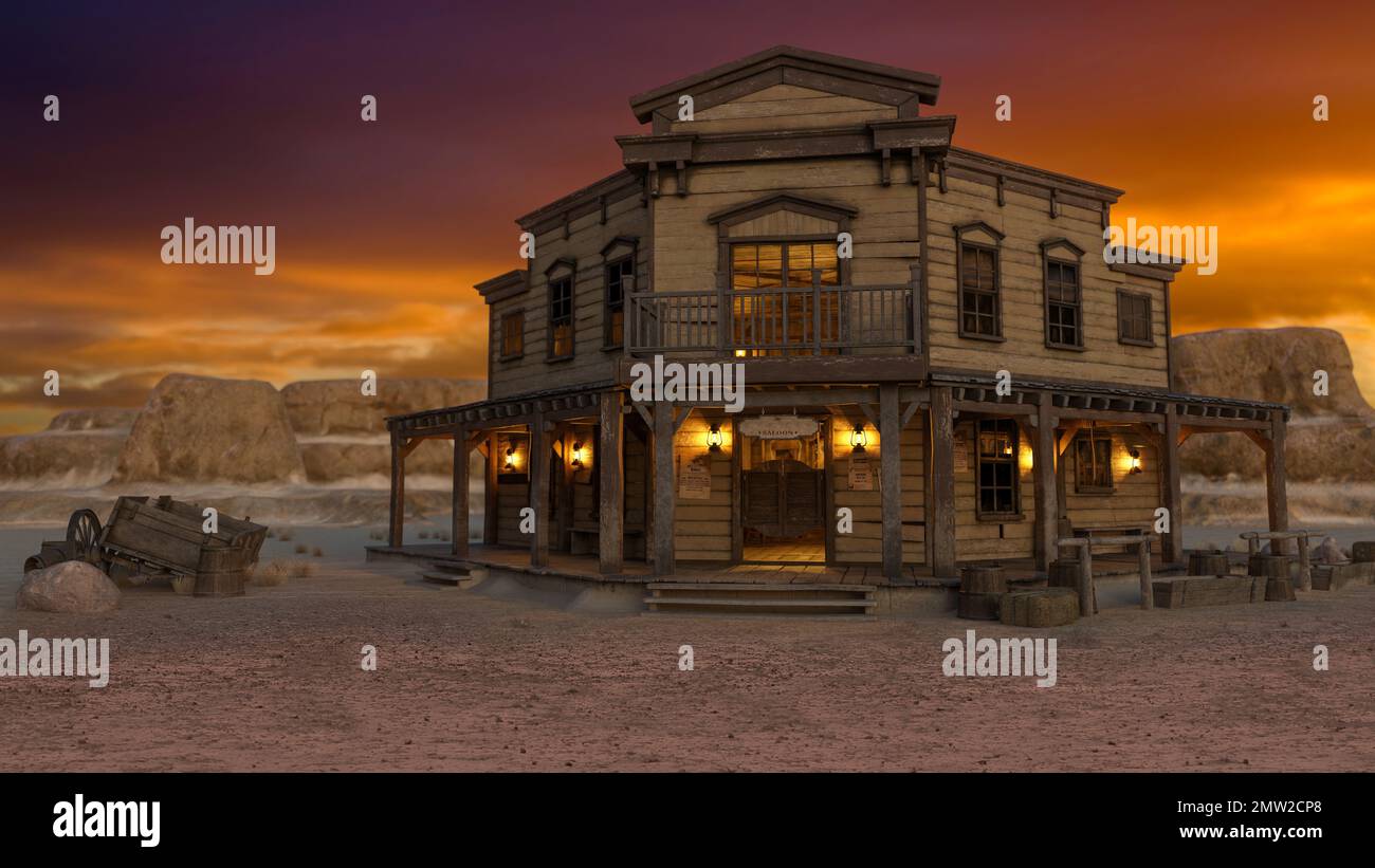 Wild west saloon hi-res stock photography and images - Alamy
