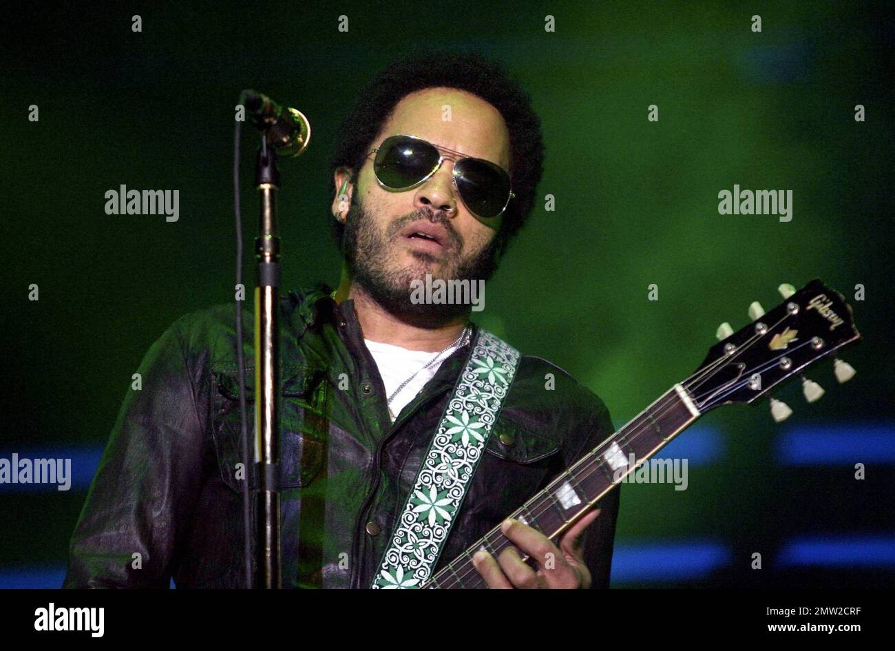 Lenny Kravitz performs live in concert on day three of the Voodoo Music ...