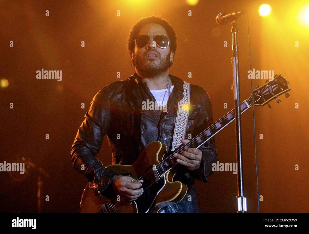 - Lenny Kravitz performs live in concert on day three of the Voodoo ...