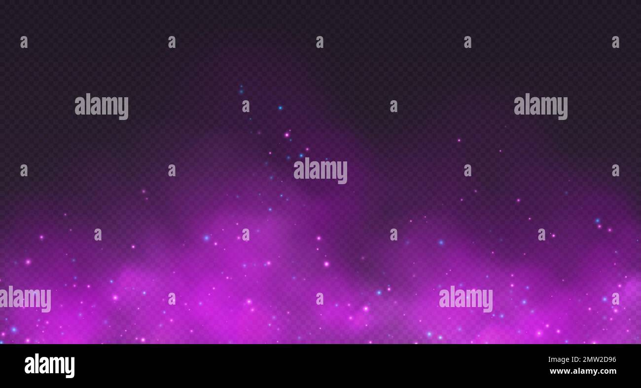 Pink magic smoke, transparent fog with sparkles, glowing colorful haze ...