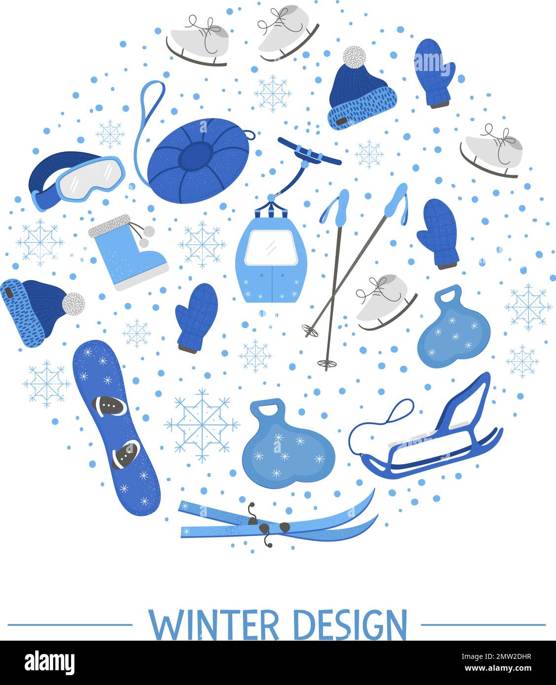Winter ski resort composition Stock Vector Images - Alamy