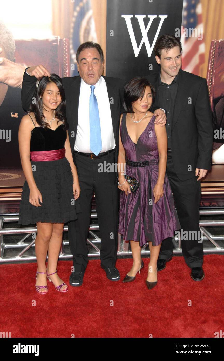 Oliver Stone and family attend the world premiere of Oliver Stone's controversial new film "W ...