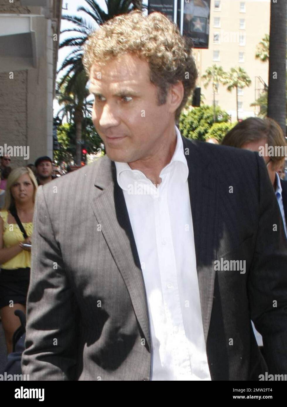 Actor Will Ferrell signs autographs, shakes hands with fans and smiles ...