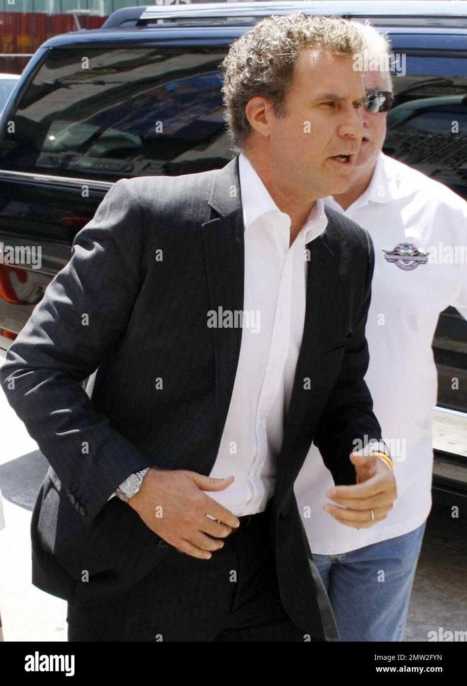 Actor Will Ferrell signs autographs, shakes hands with fans and smiles ...