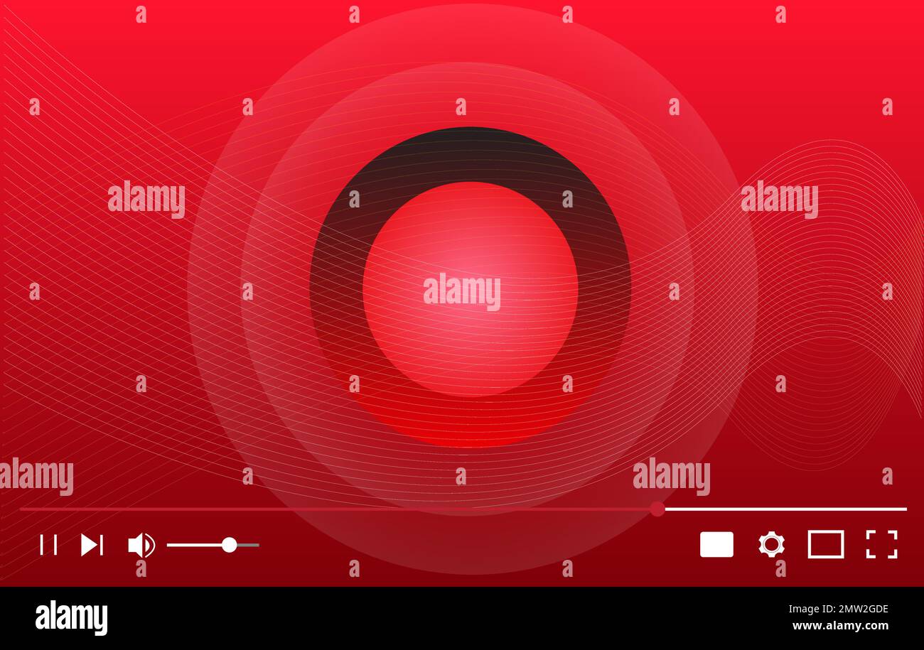 Multimedia video player with wavy background, live streaming cover ...