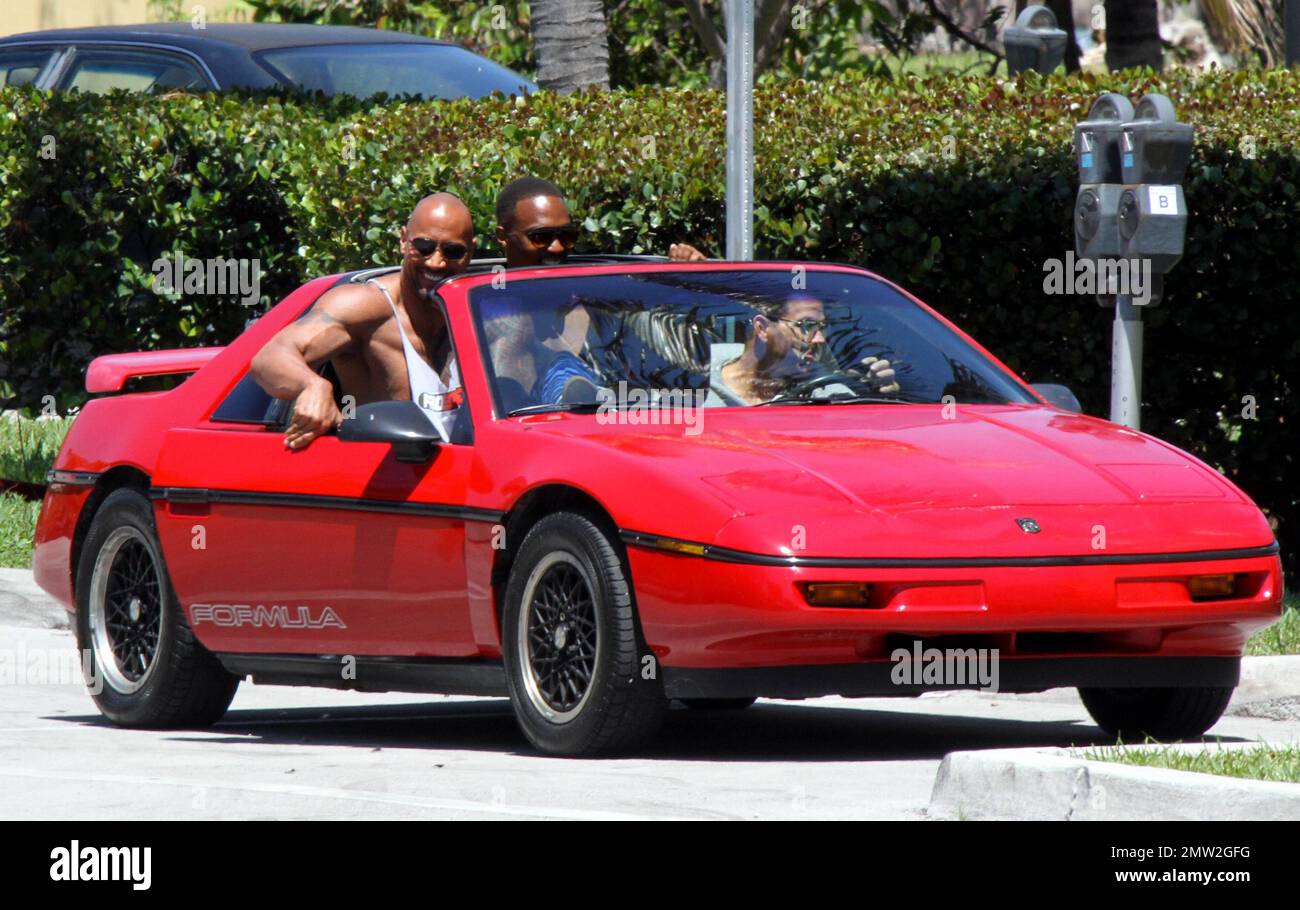 The Rock (aka Dwayne Johnson) and Mark Wahlberg film scenes on location ...