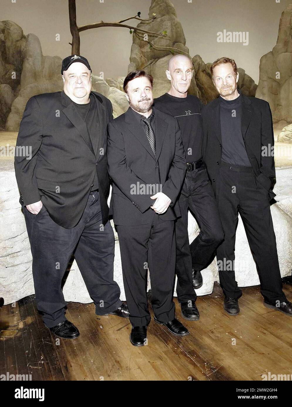 John Goodman, Bill Irwin, Nathan Lane and John Glover the opening night of Samuel Beckett's ...