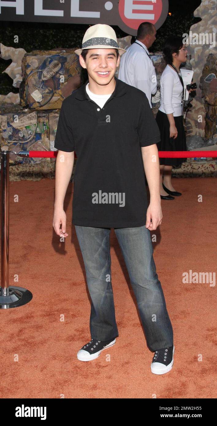 David Archuleta arrives for the world premiere of WALL-E at the Greek ...