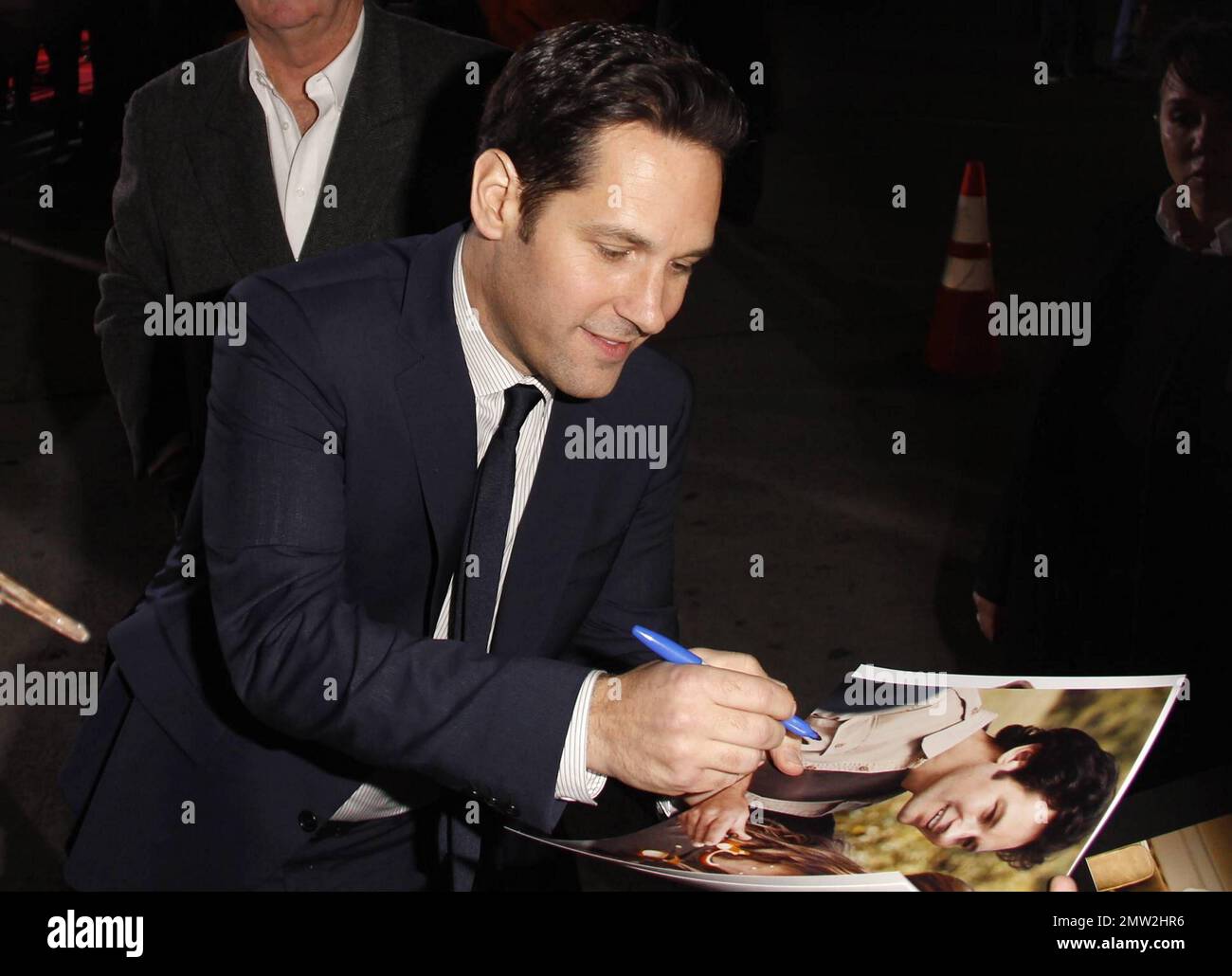 Paul Rudd greets fans and signs autographs at the Los Angeles Premiere ...