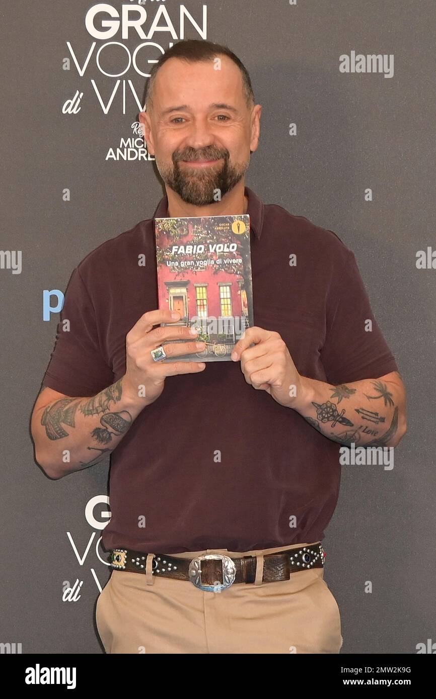 Fabio Volo attends the photocall of Prime Video film "Una gran voglia ...