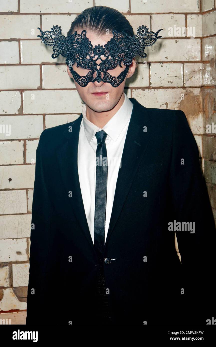 Designer Gareth Pugh attends the Wapping Project Masquerade Ball held ...