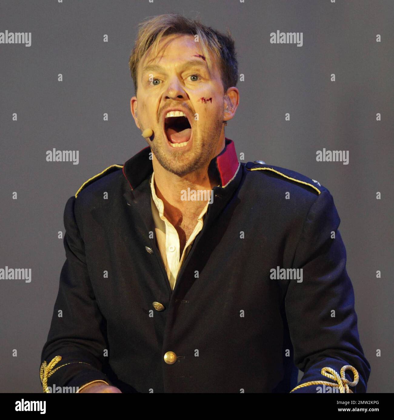 Jason Donavan during a performance of composer and producer Jeff Wayne ...