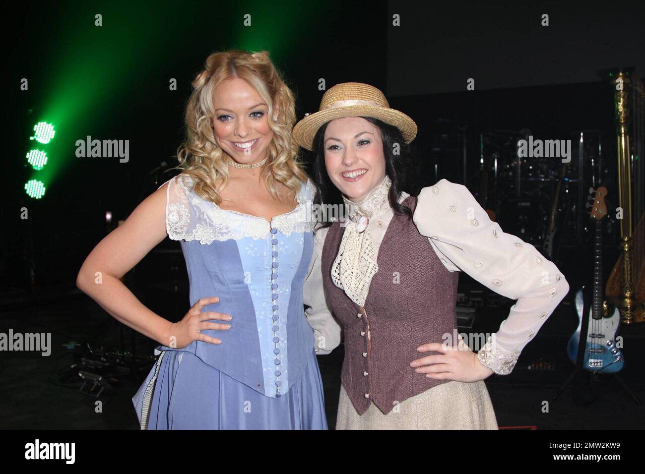 Liz McClarnon and Anna-Marie Wayne during a performance of composer and producer Jeff Wayne's ...