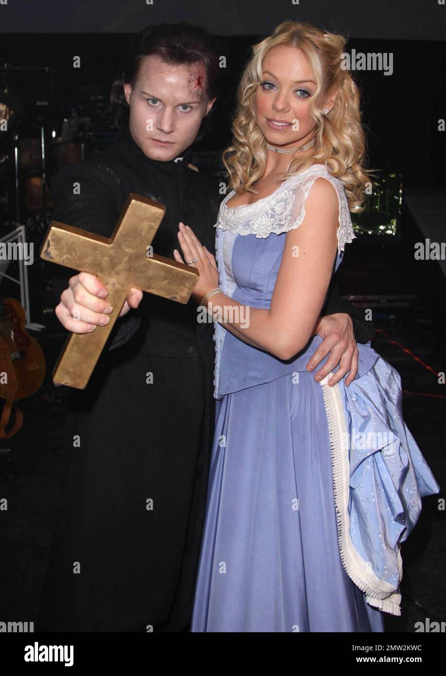 Liz McClarnon and Rhydian Roberts during a performance of composer and ...