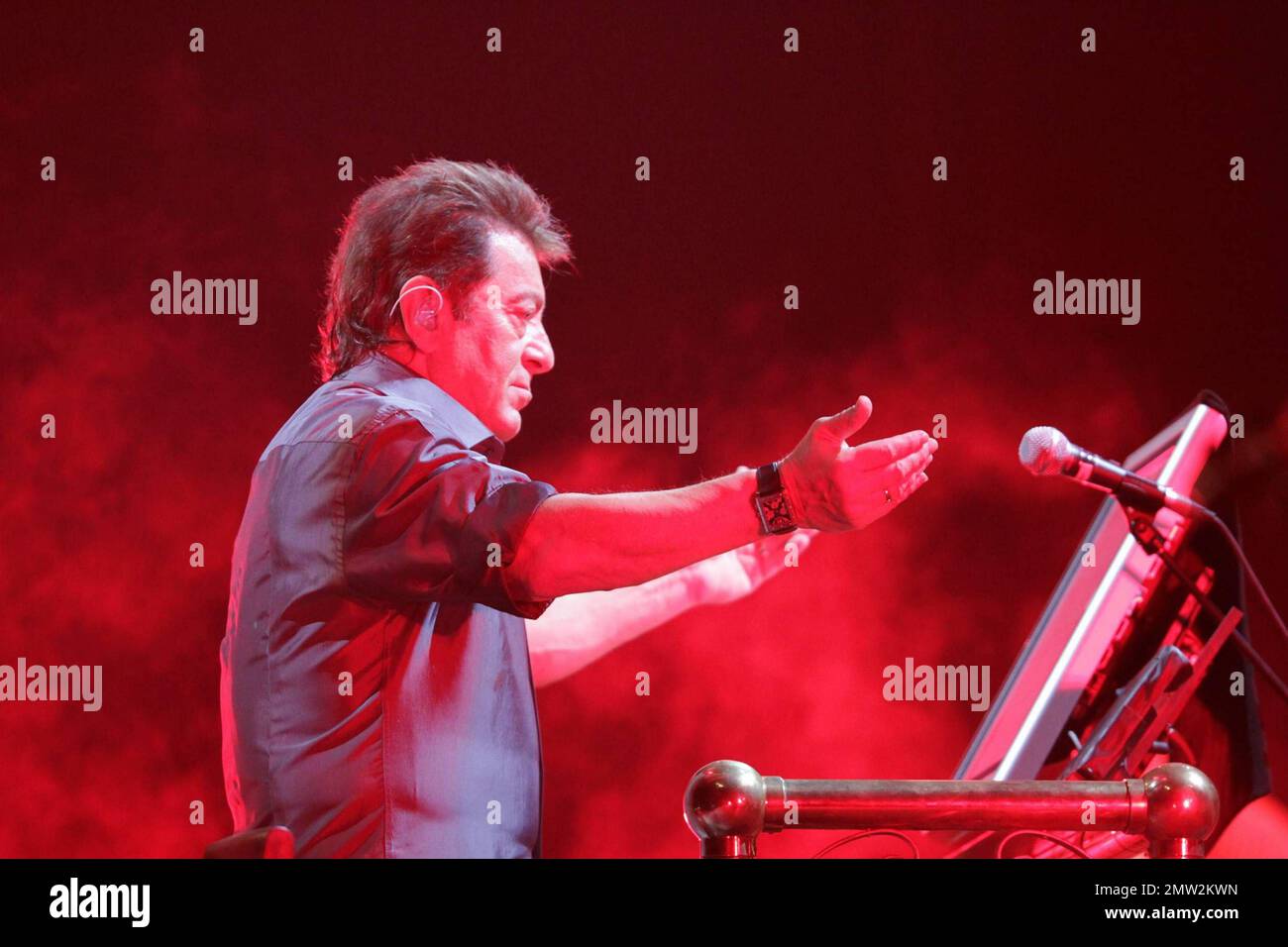 Jeff Wayne during a performance of composer and producer Jeff Wayne's ...