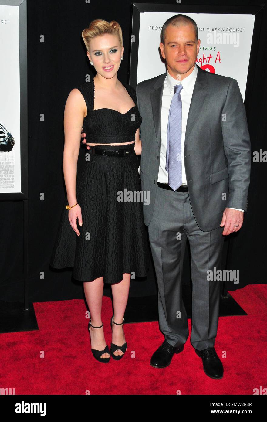 Scarlett Johansson and Matt Damon at the premiere of "We Bought a Zoo ...