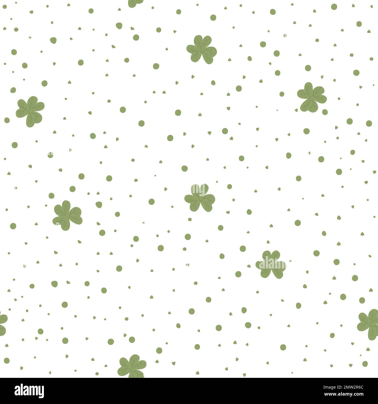 Vector seamless pattern with shamrock leaves and green texture. Cute ...