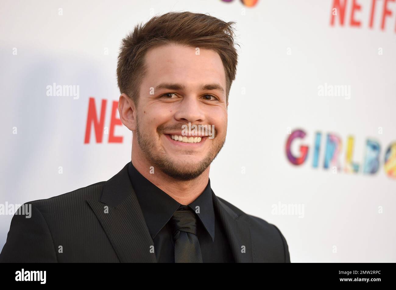 Johnny Simmons arrives at the Los Angeles premiere of "Girlboss" at ...