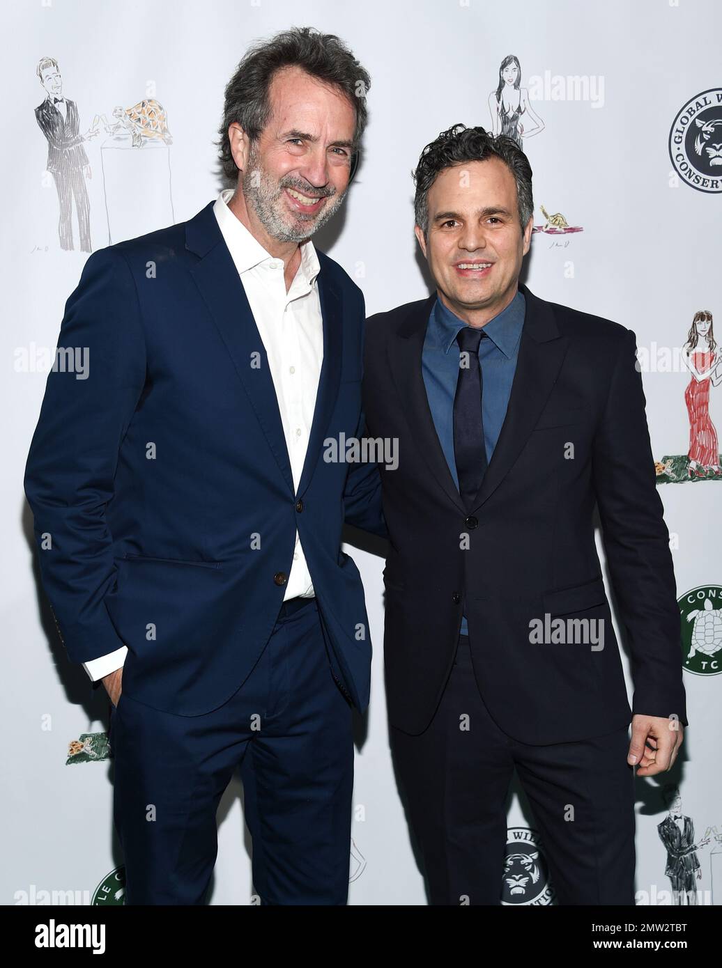 Turtle Conservancy president and CEO Eric Goode, left, and actor Mark ...