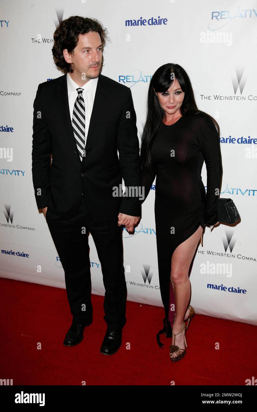 Shannen Doherty and Kurt Iswarienko pose for photographers at The ...