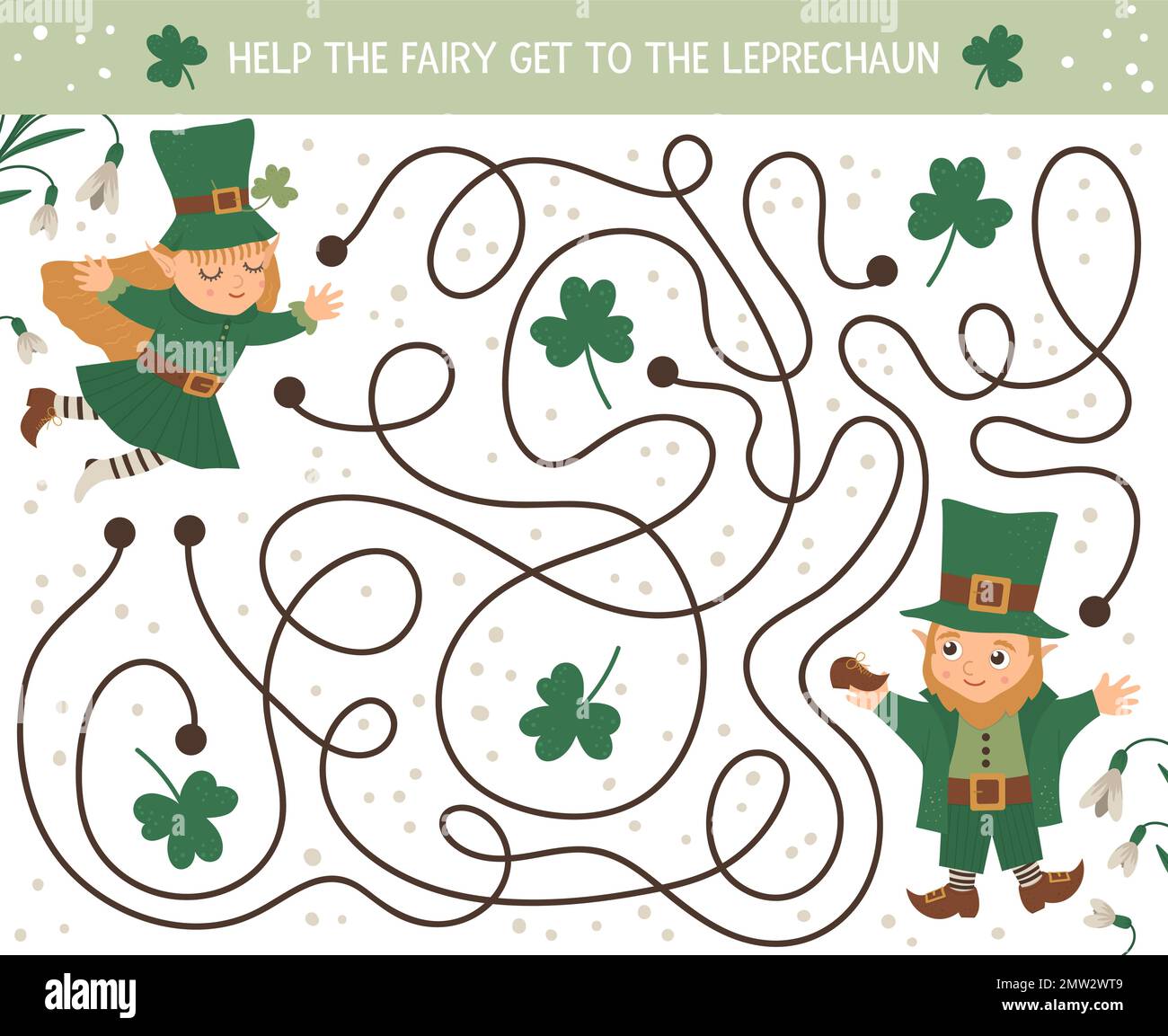 The shamrock puzzle Stock Vector Images - Alamy