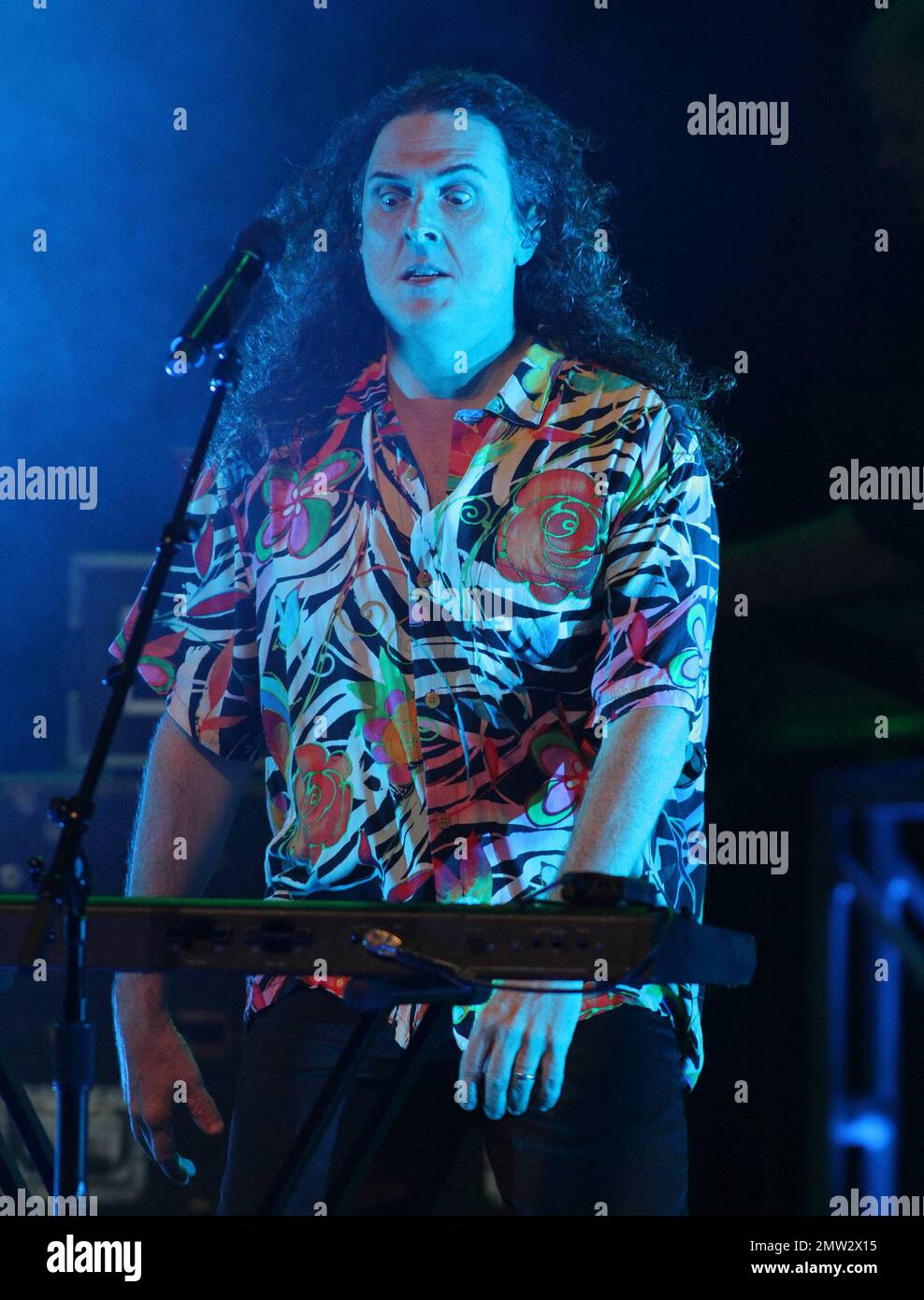 Legendary musical comic Weird Al Yankovic plays the accordion during a ...