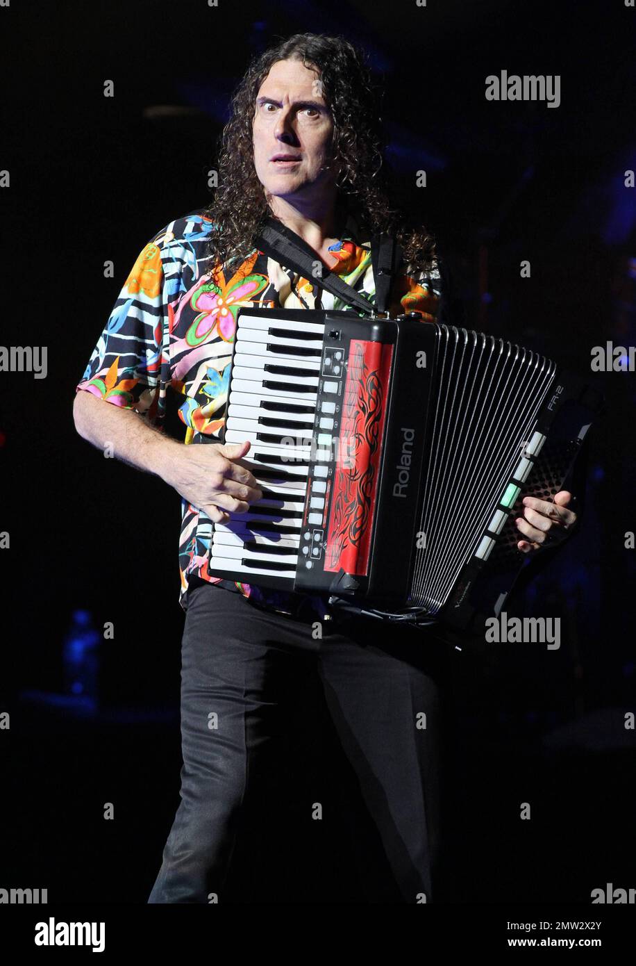Legendary musical comic Weird Al Yankovic plays the accordion during a ...