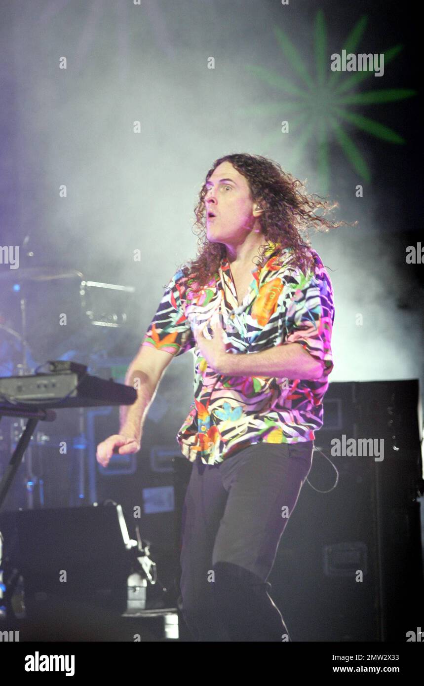 Legendary musical comic Weird Al Yankovic plays the accordion during a ...