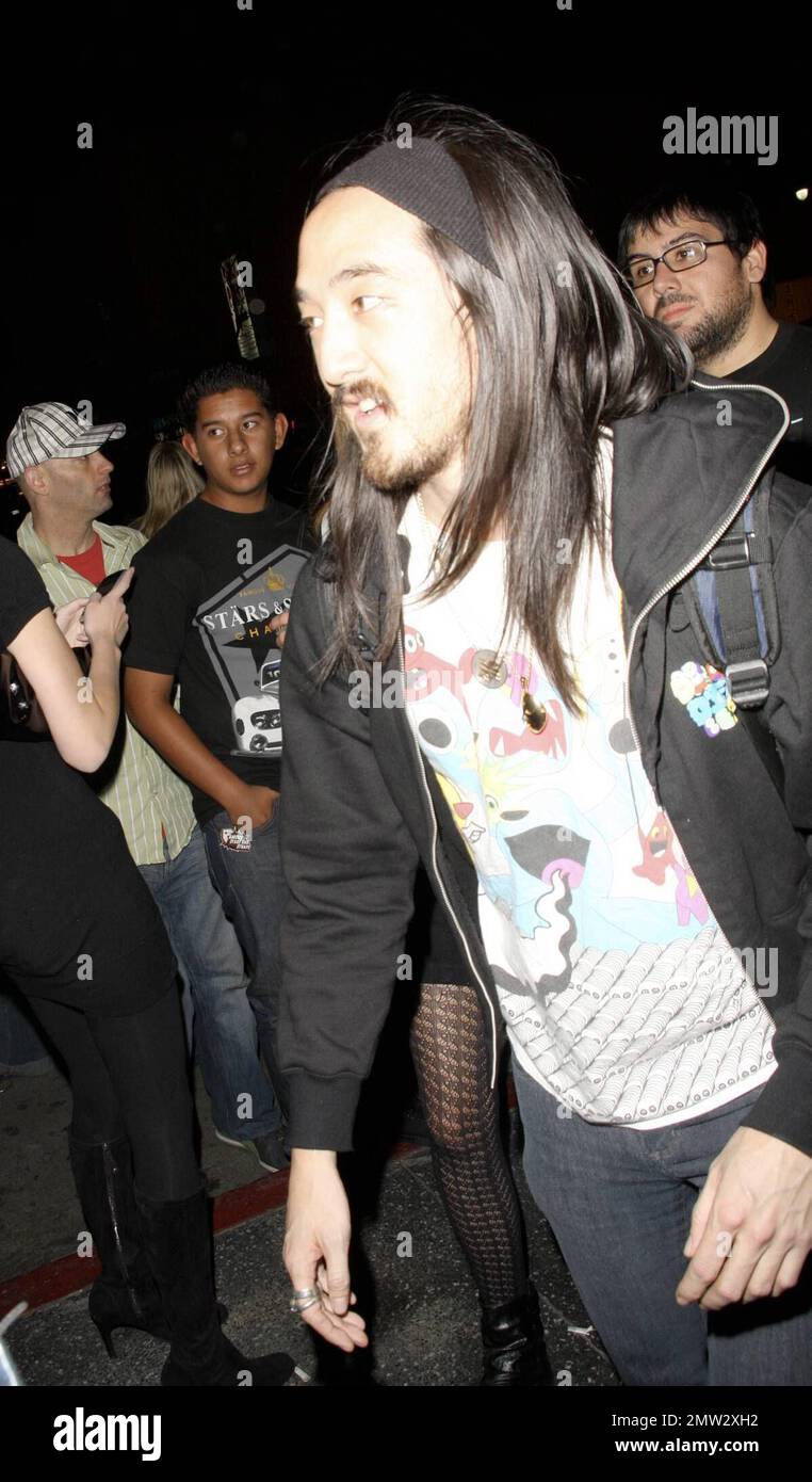 Steve Aoki arrives at the Welcome Home DJ AM party at the Avalon ...