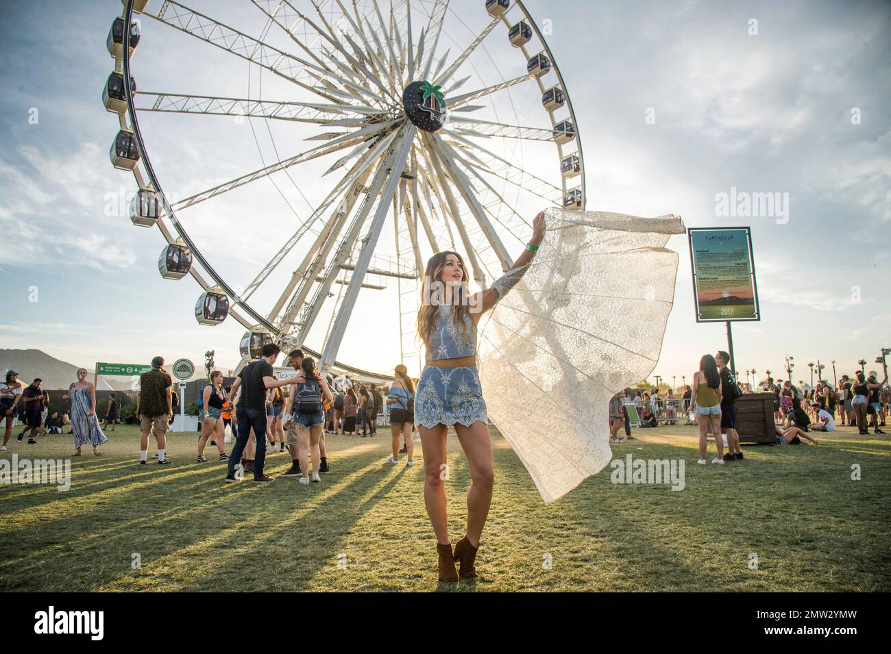 Festival goer Solange Marie dances at Coachella Music & Arts Festival ...