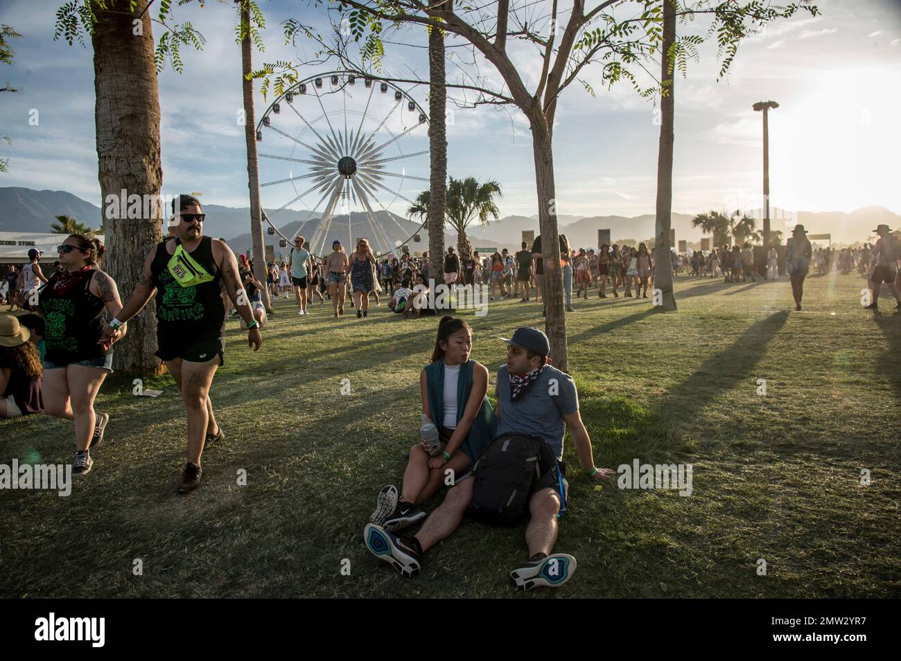 Festival goers seen at Coachella Music & Arts Festival at the Empire ...