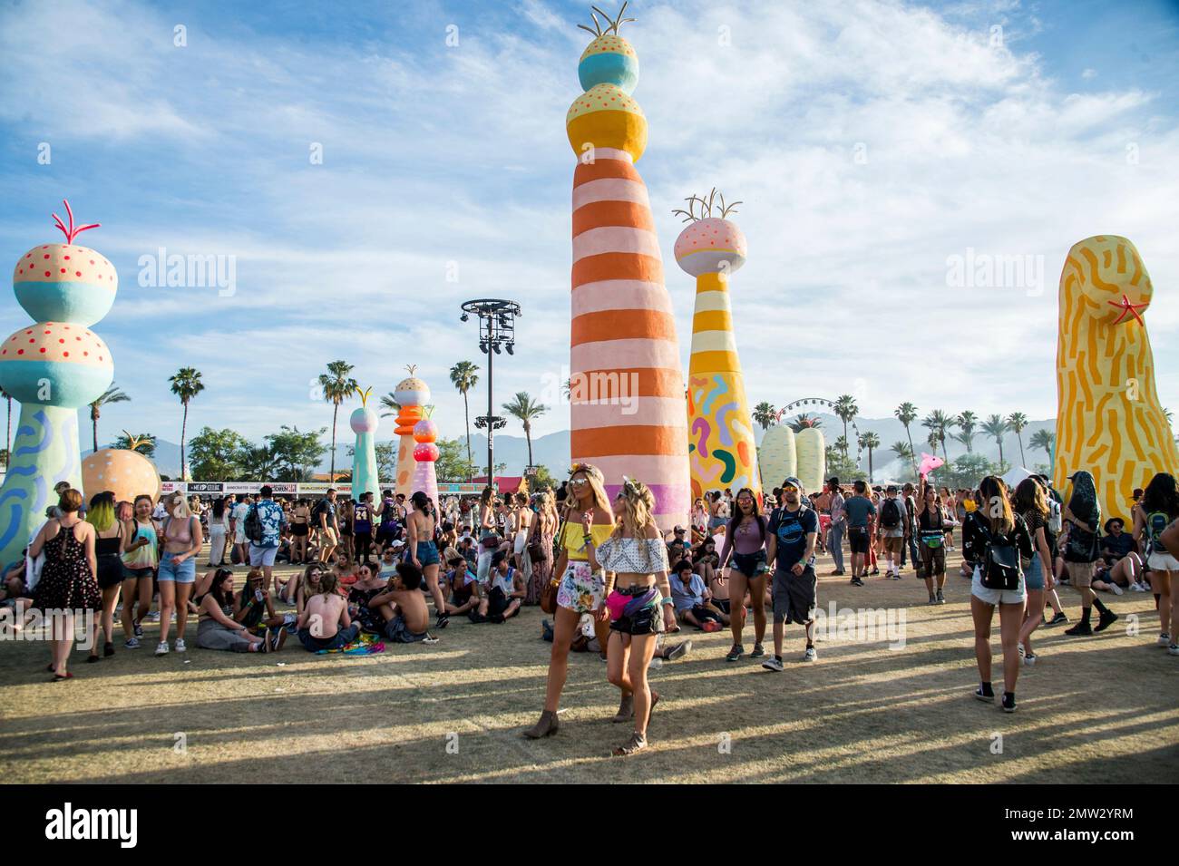 Festival goers seen at Coachella Music & Arts Festival at the Empire ...