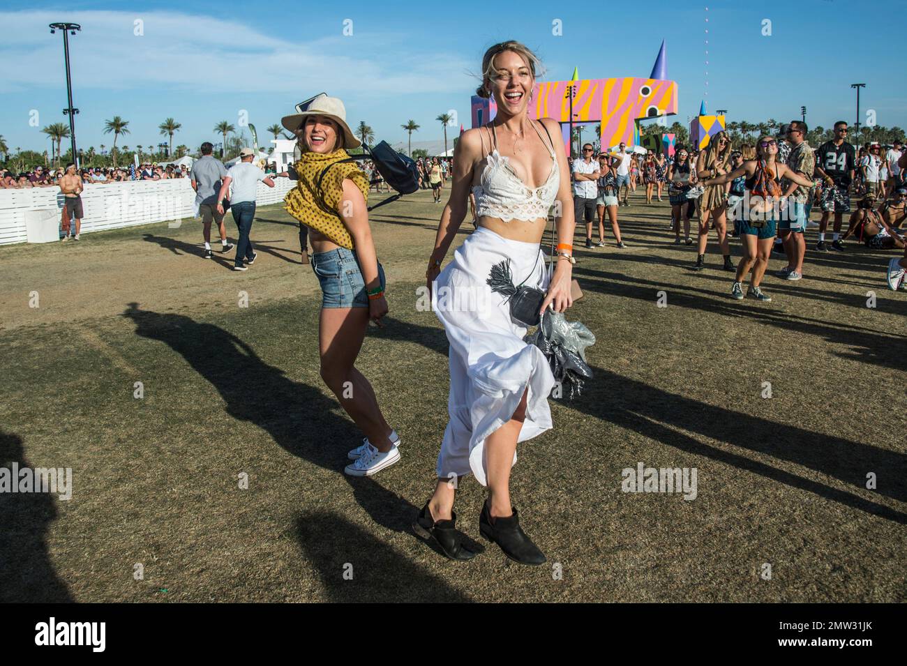 Festival goers seen at Coachella Music & Arts Festival at the Empire ...