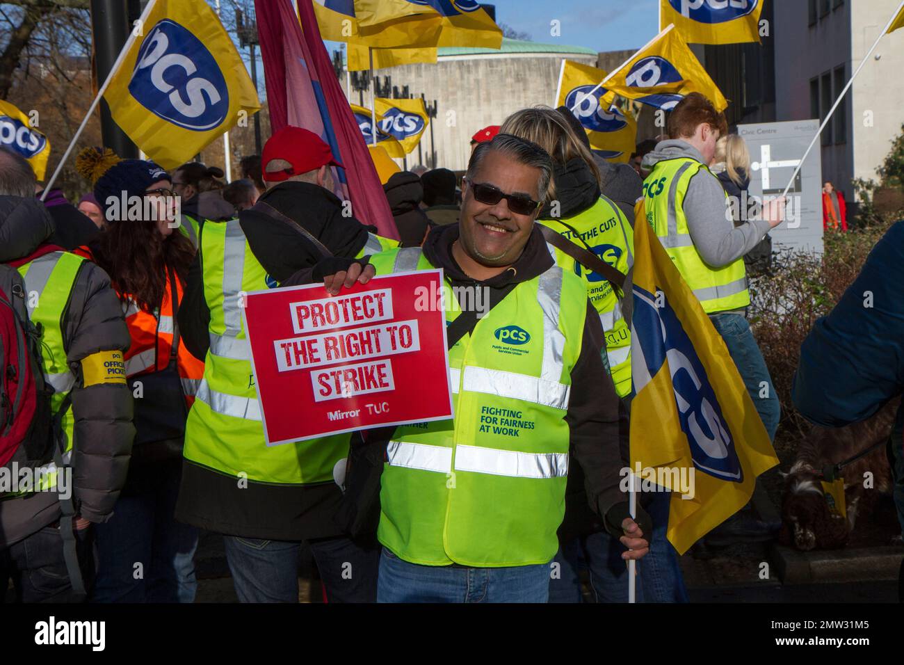 Strike action taken by Government workers and unions over pay disputes ...
