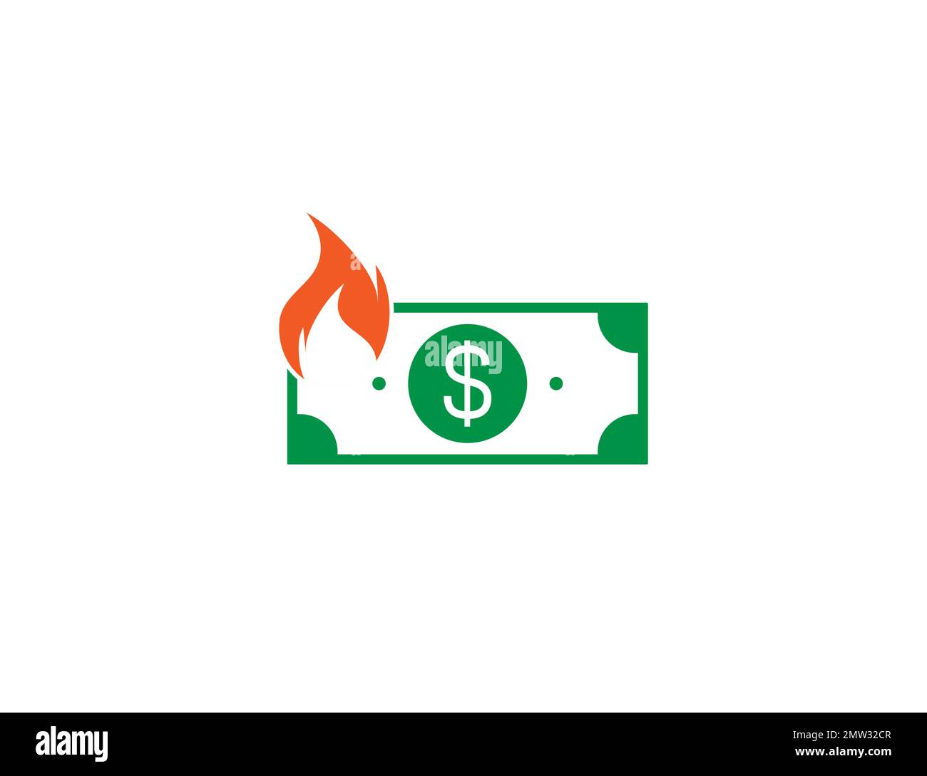 Inflation, money, fire icon. Vector illustration Stock Vector Image ...