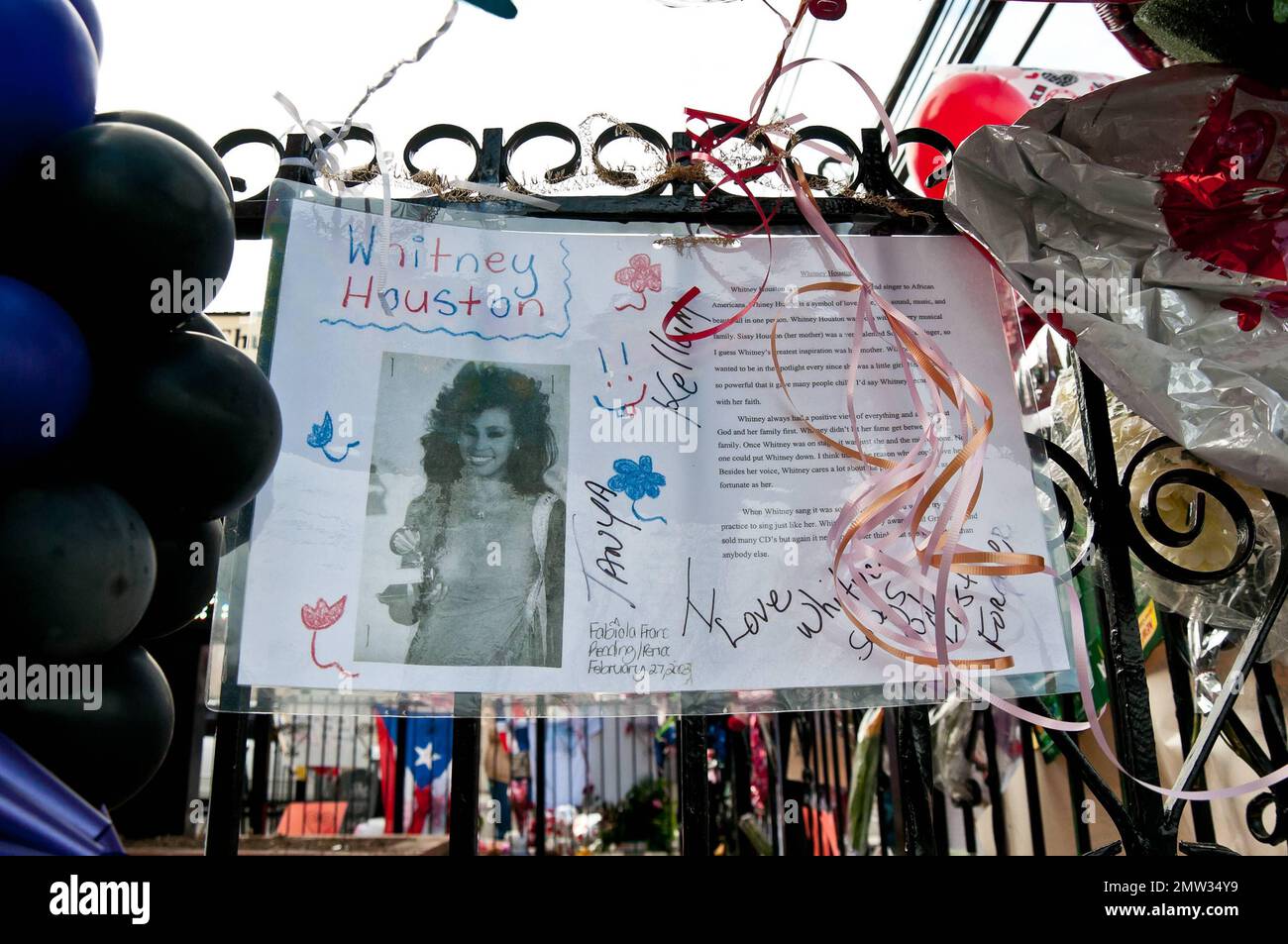 Services for legendary award-winning singer Whitney Houston, who was ...