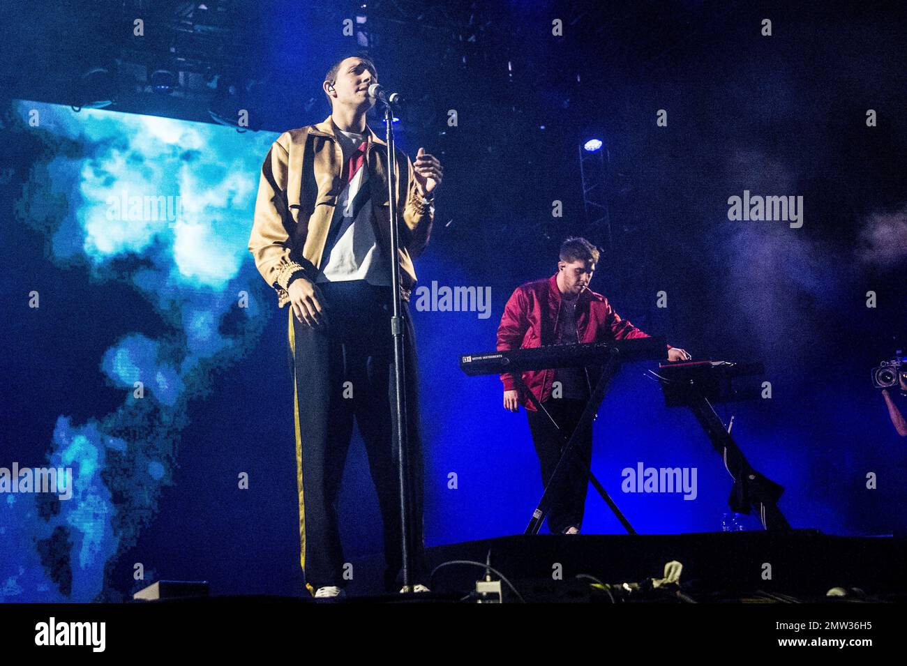 Majid Al Maskati, left, and Jordan Ullman of Majid Jordan perform at ...